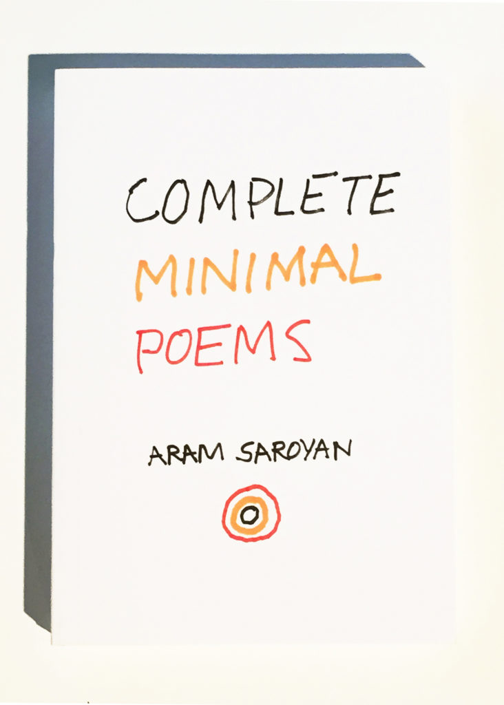 Aram Saroyan – Complete Minimal Poems (Limited Edition) | Product ...